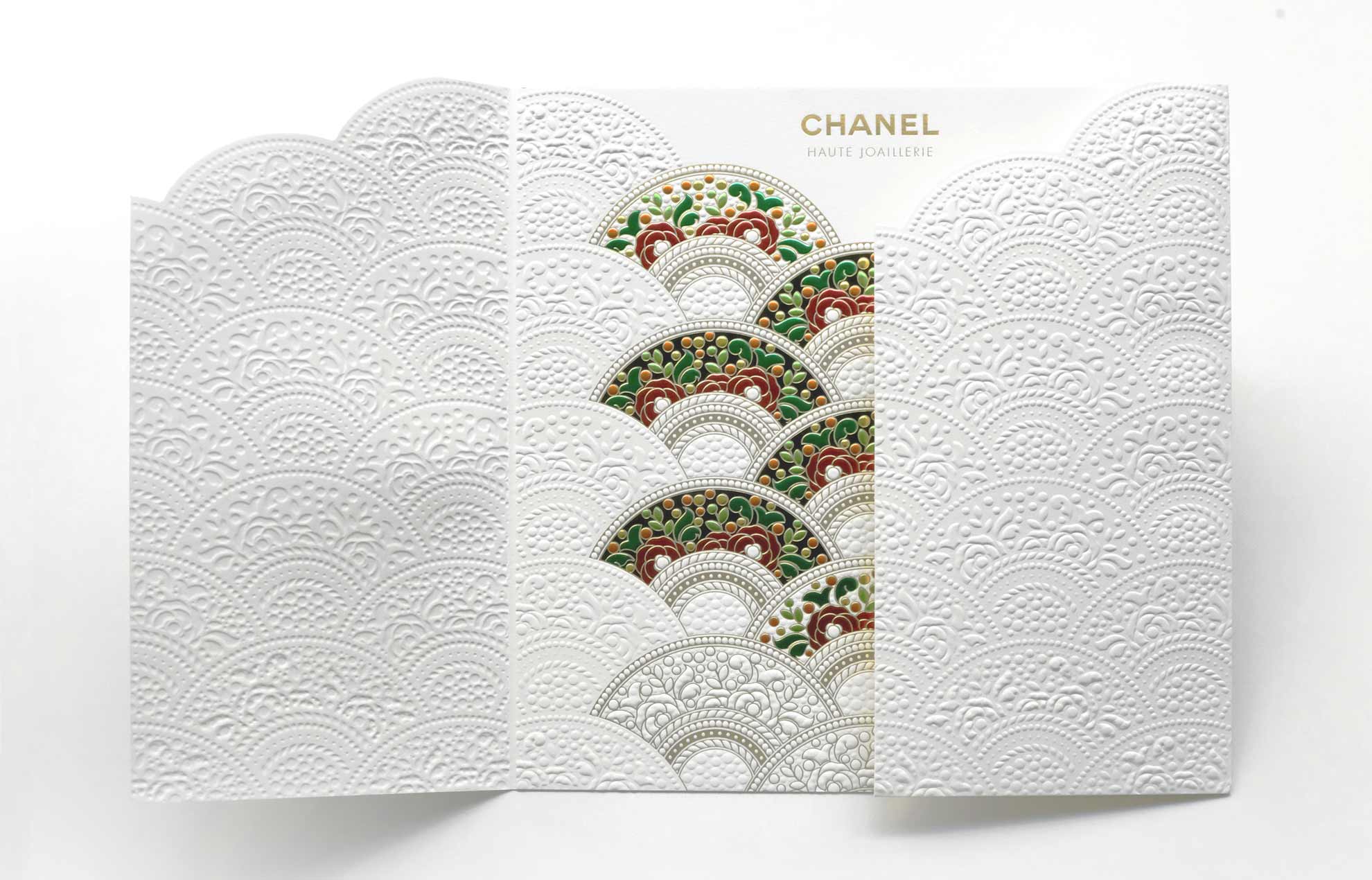 2019 CHANEL Red High Jewellery invitation - Gaufrage, Marquage à chaud ...